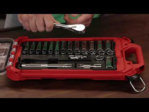 Milwaukee's Packout 32 piece METRIC socket set.
