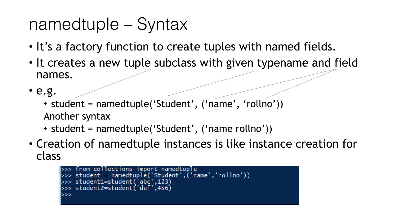 Namedtuple In Python