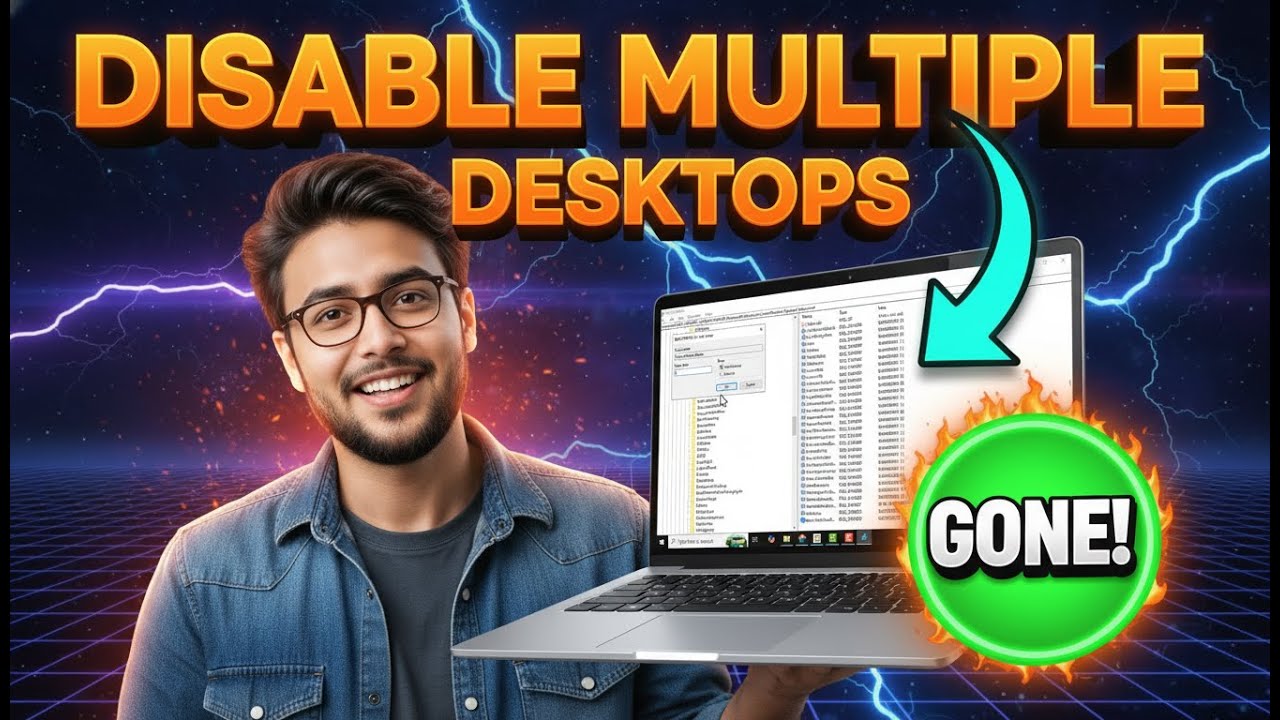 How to Disable Multiple Desktops on Windows 10 | Remove Task View Button