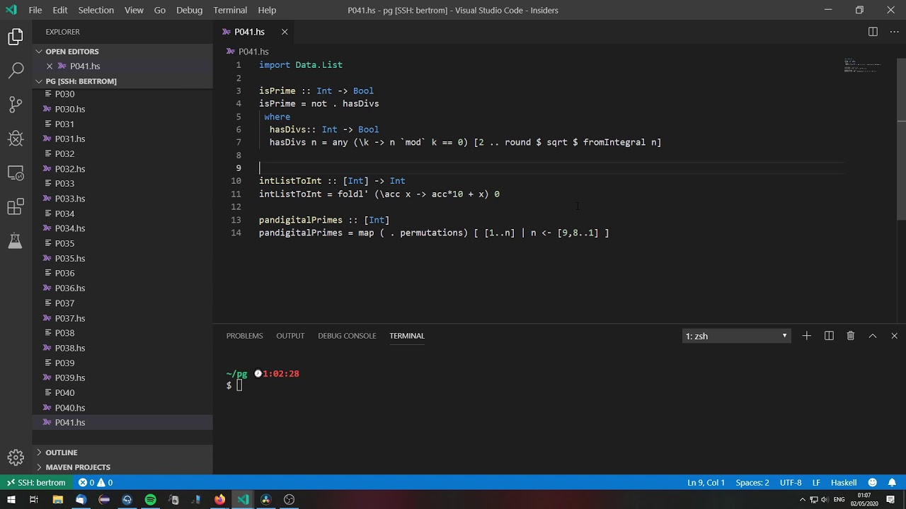 Project Euler Problem 41 in Haskell