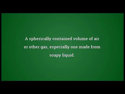 bubble meaning in English