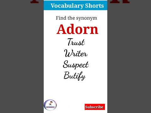 word- adorn | vocabulary shorts , find the synonym of this word #vocabularywords #shorts