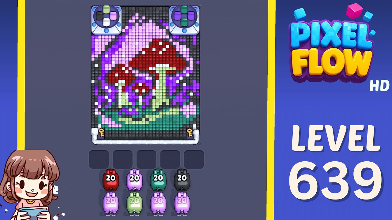 Pixel Flow Level 639 Solution Walkthrough