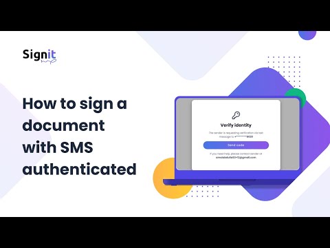How to Verify Signer's ID using SMS Authentication