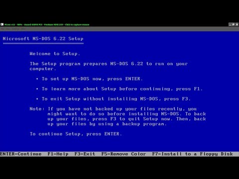 PCem Tutorial - Download & Install MS-DOS 6.22