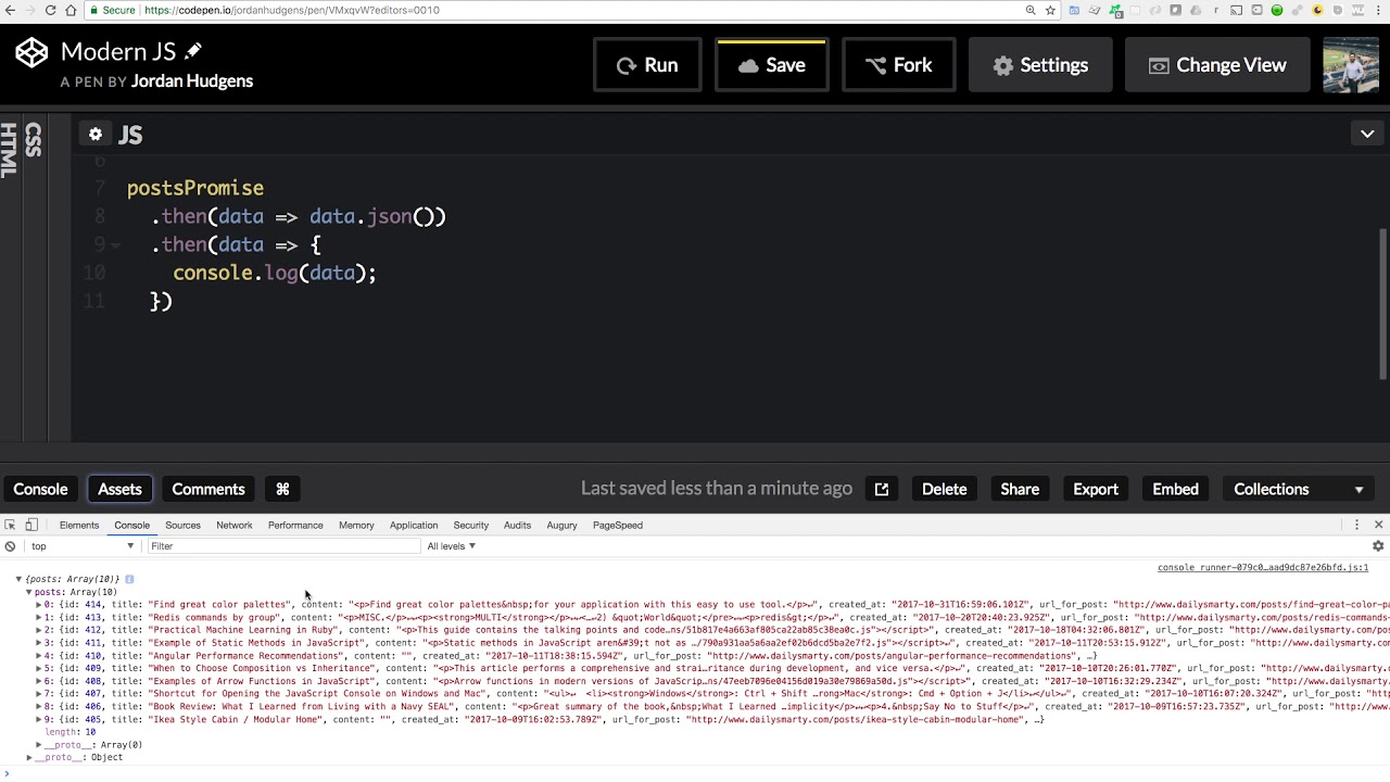 Communicate with a Real API in Vanilla JavaScript