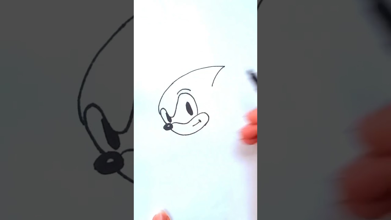 Drawing Sonic challenge: draw at 10 second, 1 and 10 minutes