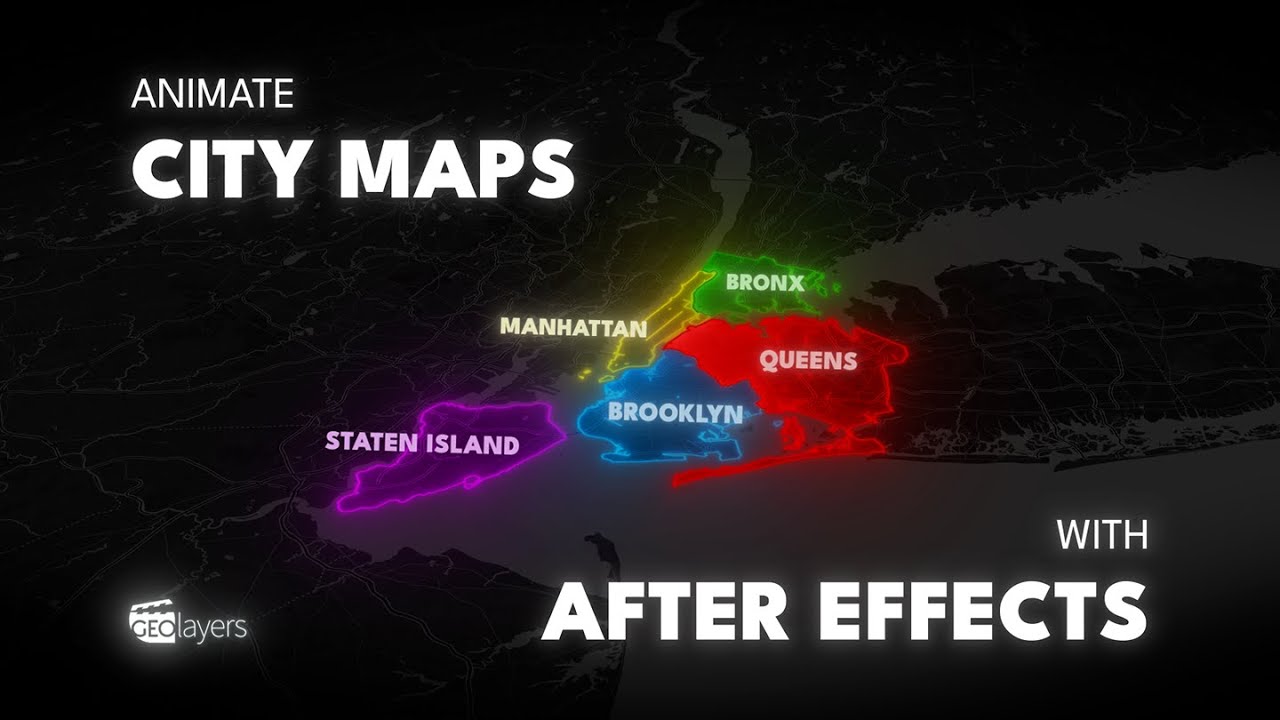 Animate Glowing City Maps in After Effects | Geolayers Tutorial