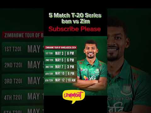 5 Match T20 Series Bangladesh versus Zimbabwe. #cricket #bcb #zimbabwe #santo #ipl