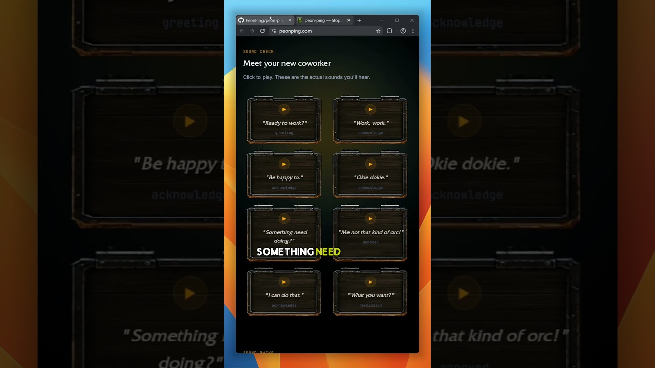 peon-ping alerts you when Claude Code finishes with Warcraft III Peon voices