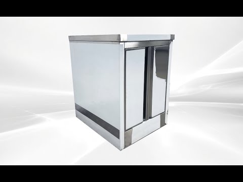 Stainless steel double-door cabinet for food truck and coffee cart TRC
