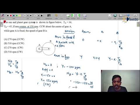 Practice Question 5: Epicyclic Gear Train - Gear Trains - GATE Theory ...