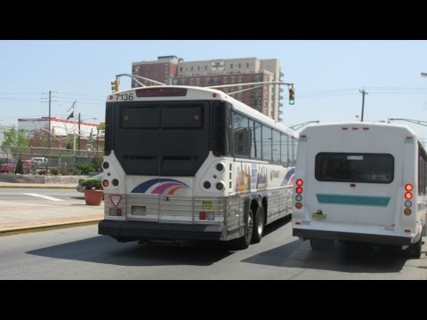 NJT MCI D4500CL #7136 on the 129 to New York via Union City & Secaucus Plaza (Inside) in HD
