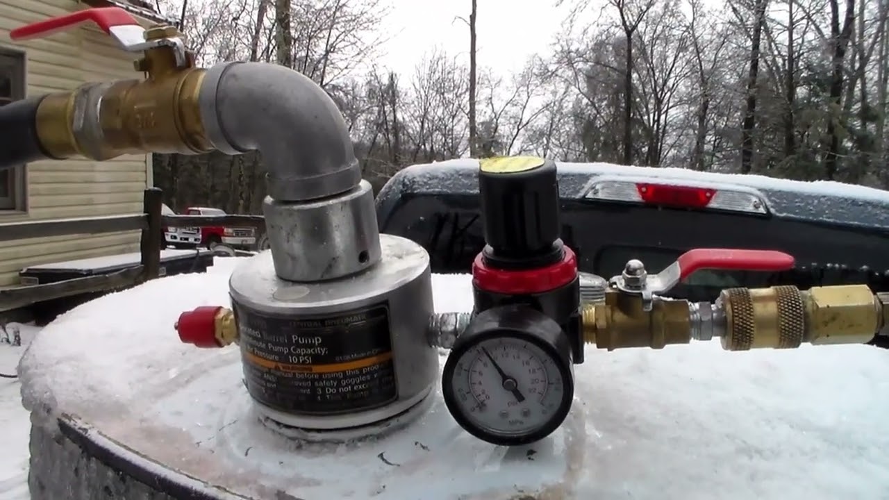Harbor Freight Central Pneumatic AIR OPERATED BARREL PUMP - Demo and Review