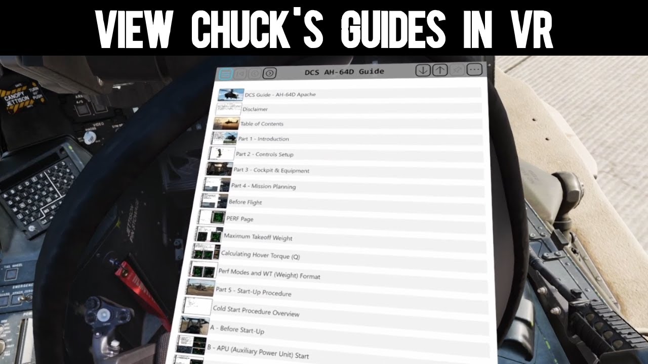 DCS VR | View Chuck's PDF Guides in VR