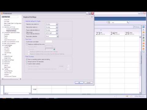 Display Calendar Time Zone - Lotus Notes 8.5