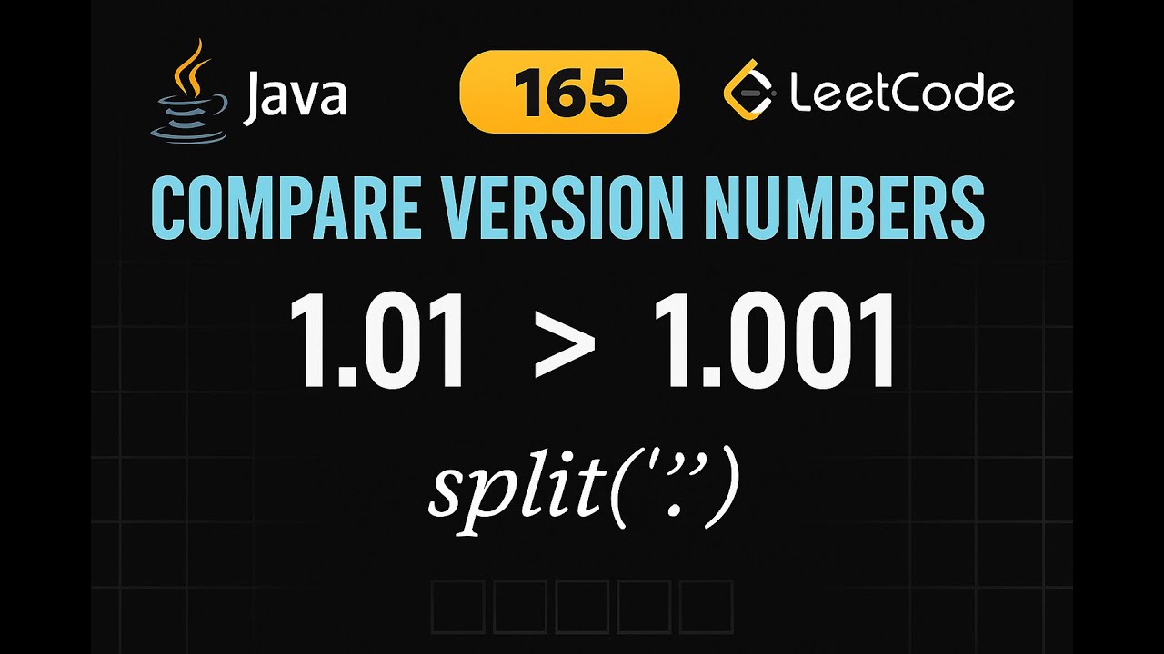 LeetCode 165: Compare Version Numbers | Java Solution | Two-Pointer Approach