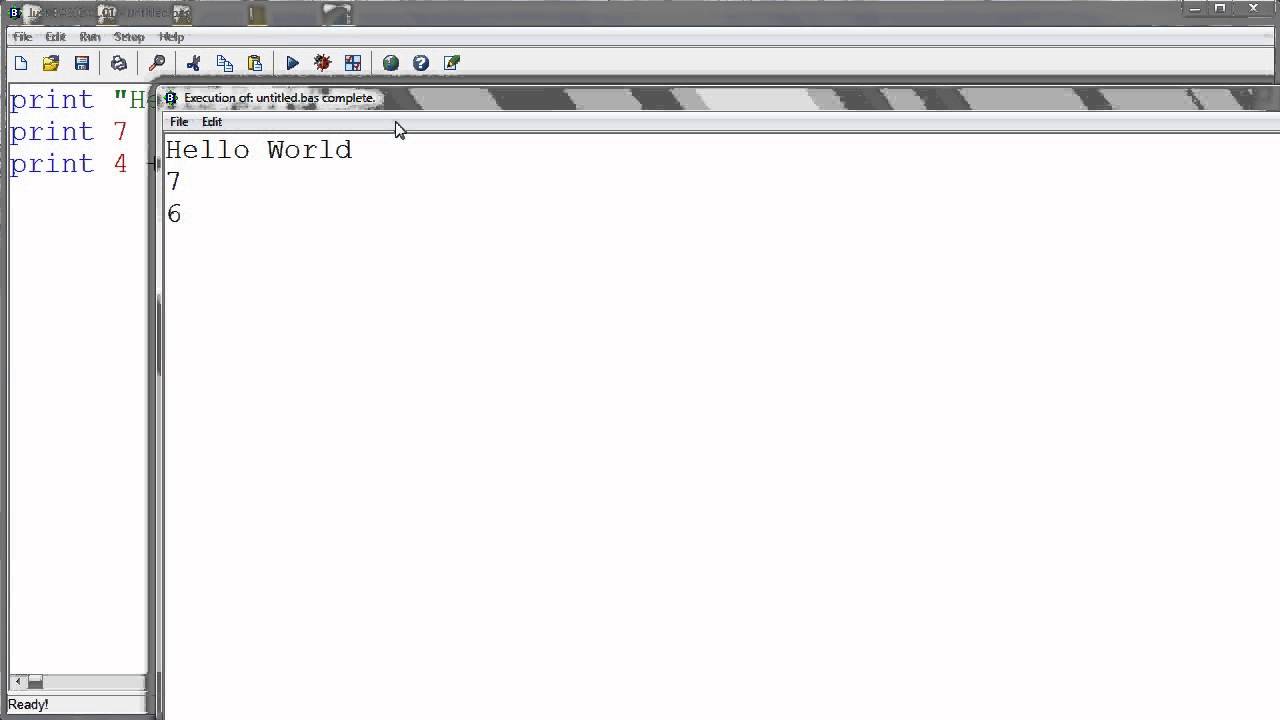 BASIC Tutorial 1 - Introduction and 