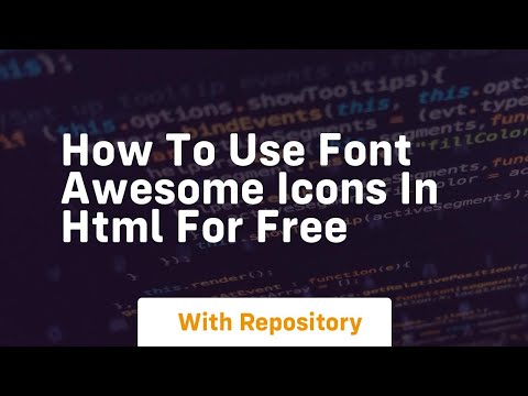 How to use font awesome icons in html for free