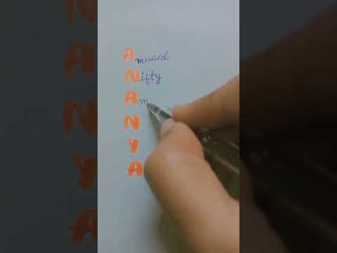 Full form of name "Ananya" #shorts #fullform #lettering