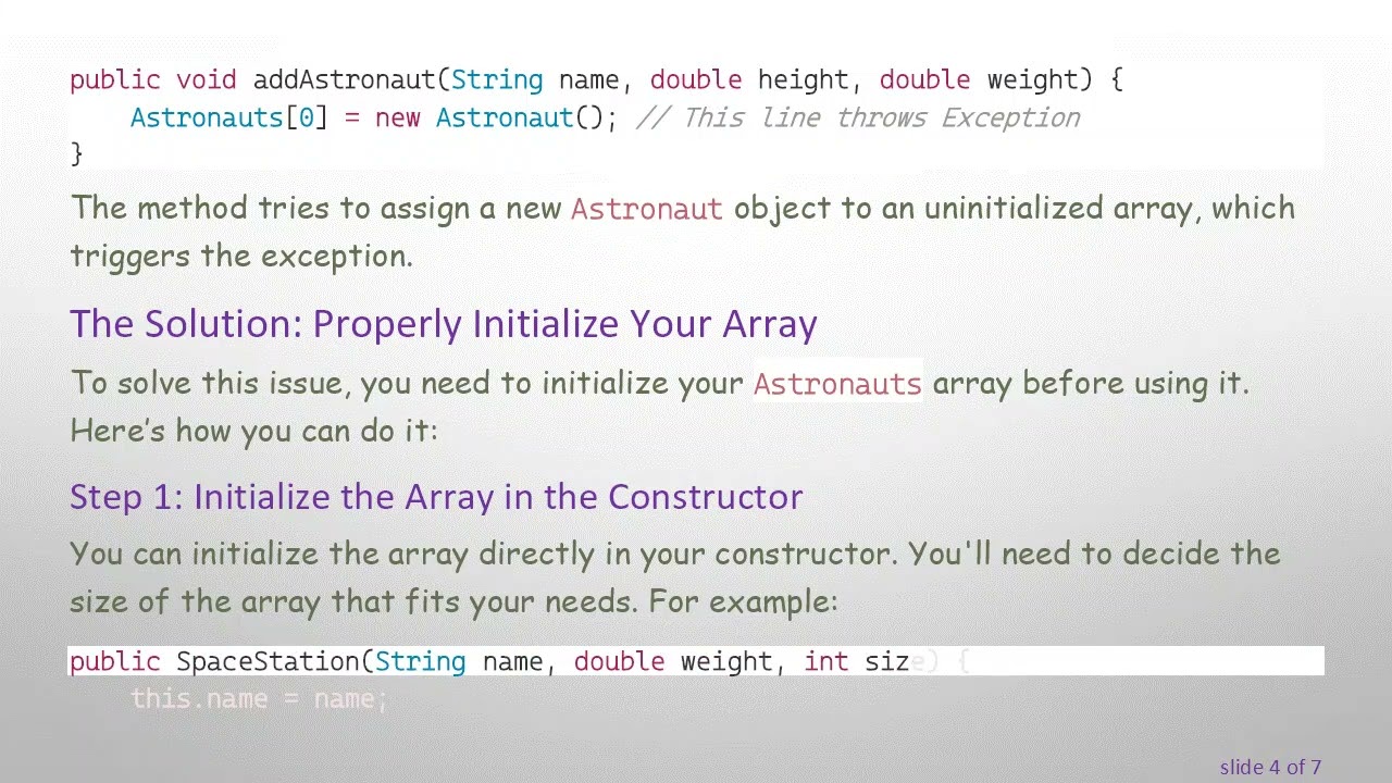 Resolving NullPointerException When Adding Class Objects to an Array in Java