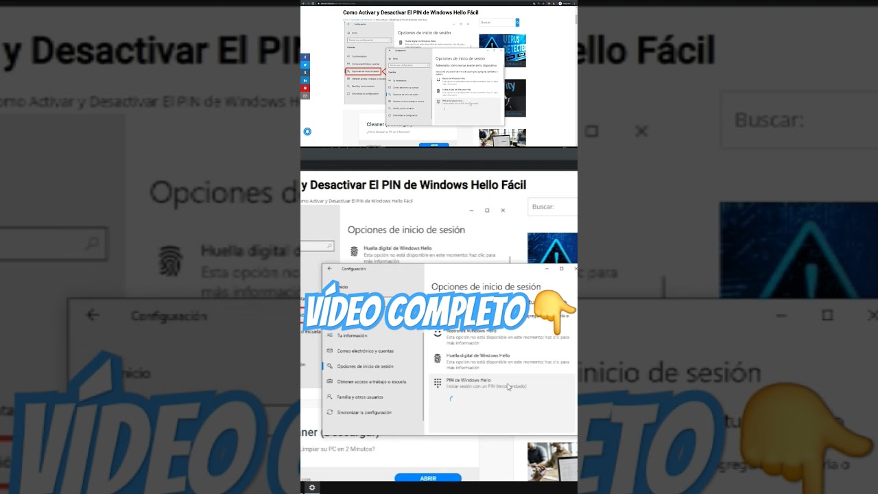 🔑🔐 How to ACTIVATE or #REMOVE the #WINDOWS HELLO #PIN EASILY and FAST