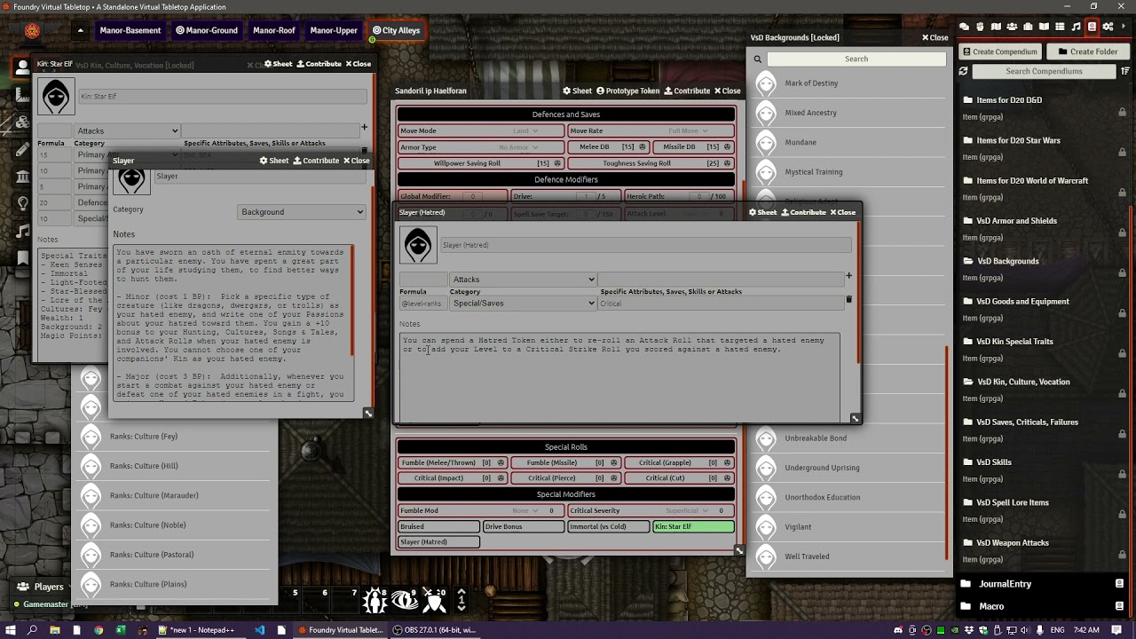 GRPGA VsD Character Creation