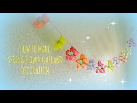 *Kids Crafts*: Colorful Flower Garland for Party Decorations