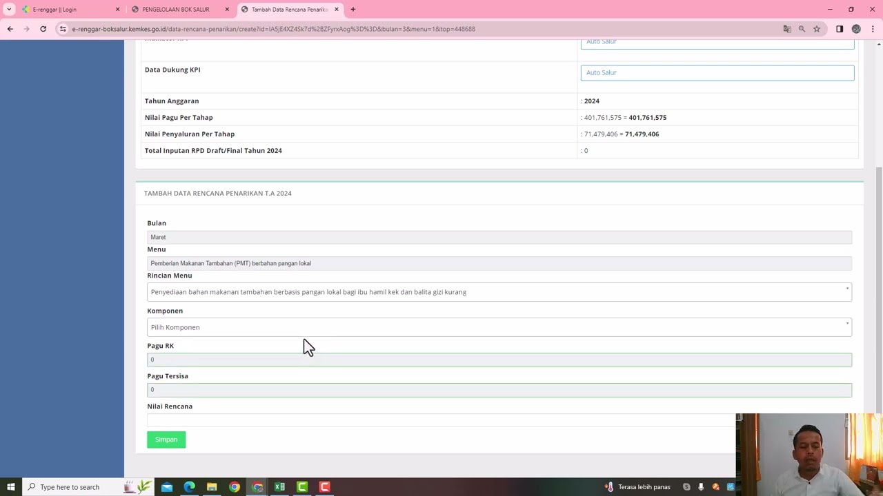 Tutoriaal mebuat Rencana Penarikan Dana BOK Puskesmas ( RPD)
