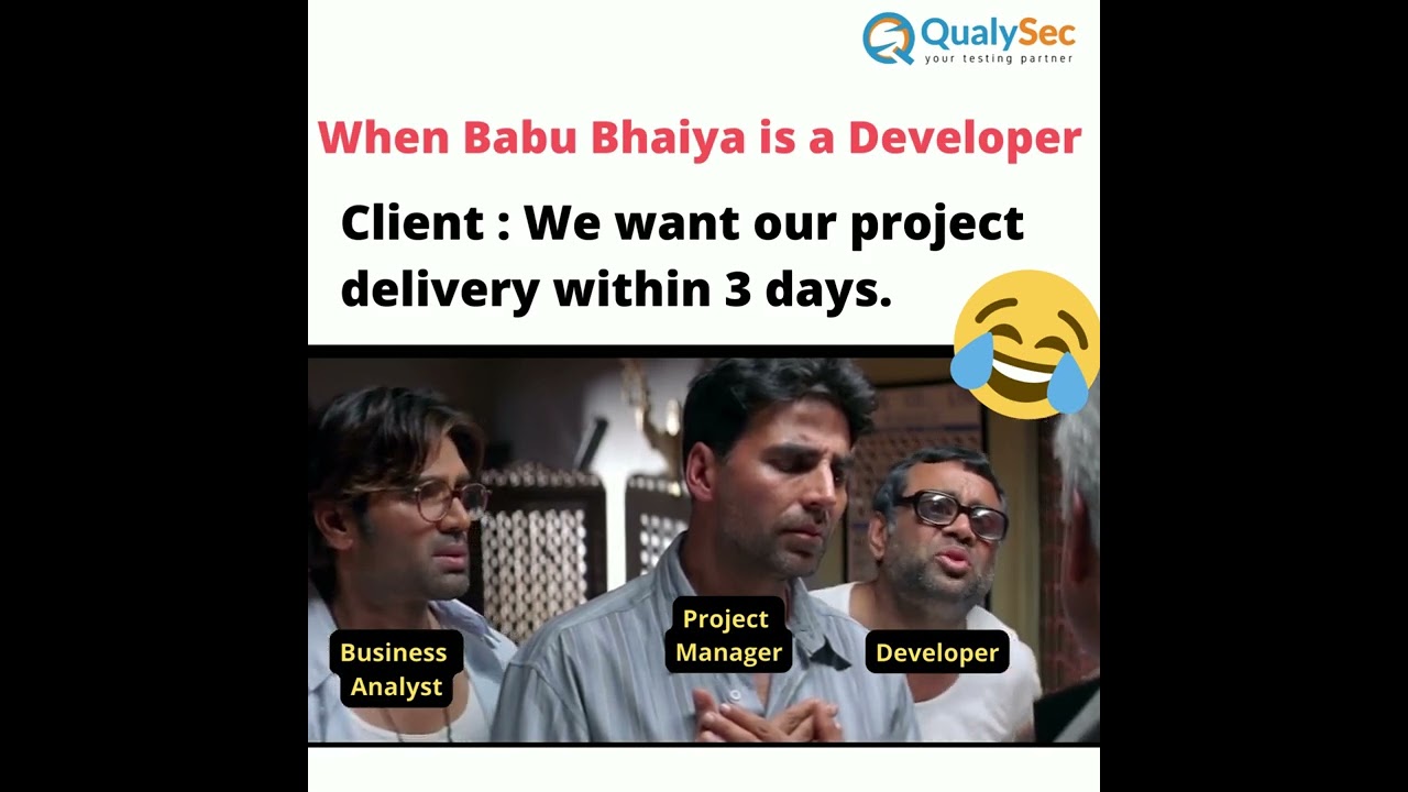 Software Testing memes| funny videos| Tester developer mems| Qualysec - software testing company
