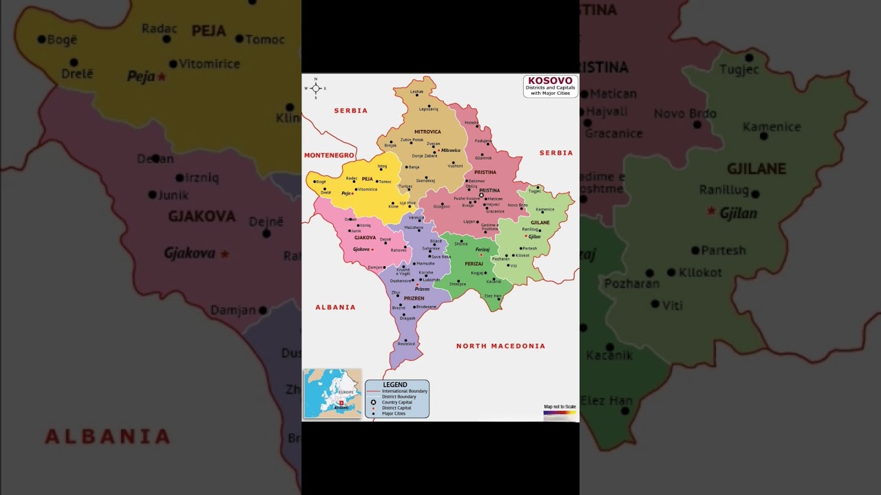 Kosovo map