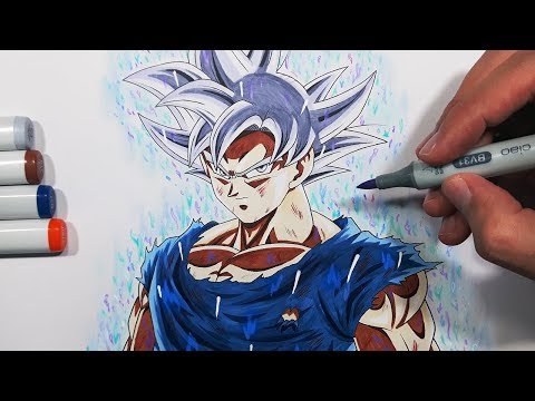 Tutorial: How To Draw Goku's Mastered Ultra Instinct Form! - Step By Step