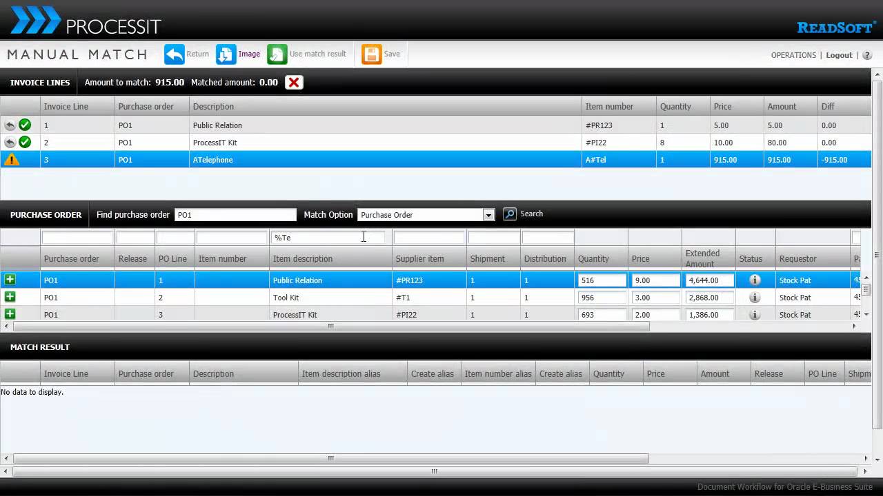 ReadSoft PROCESSIT - Automated invoice processing software