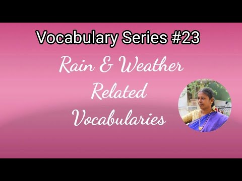vocab#23 - Rain&Weather related vocabulary - daily useful new word - English spoken sentences