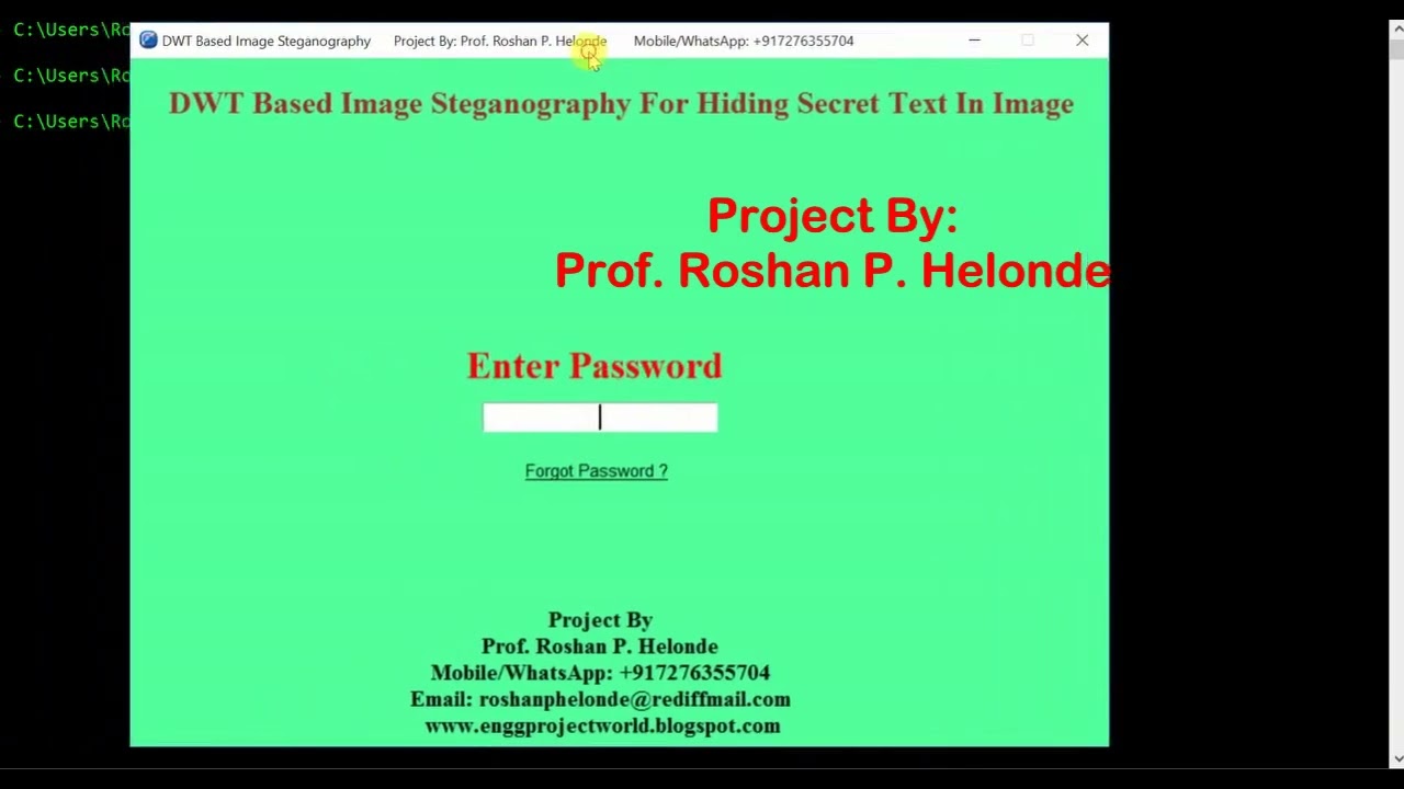 Steganography Using DWT Algorithm | With Source Code | DWT Based Image Steganography Python Project
