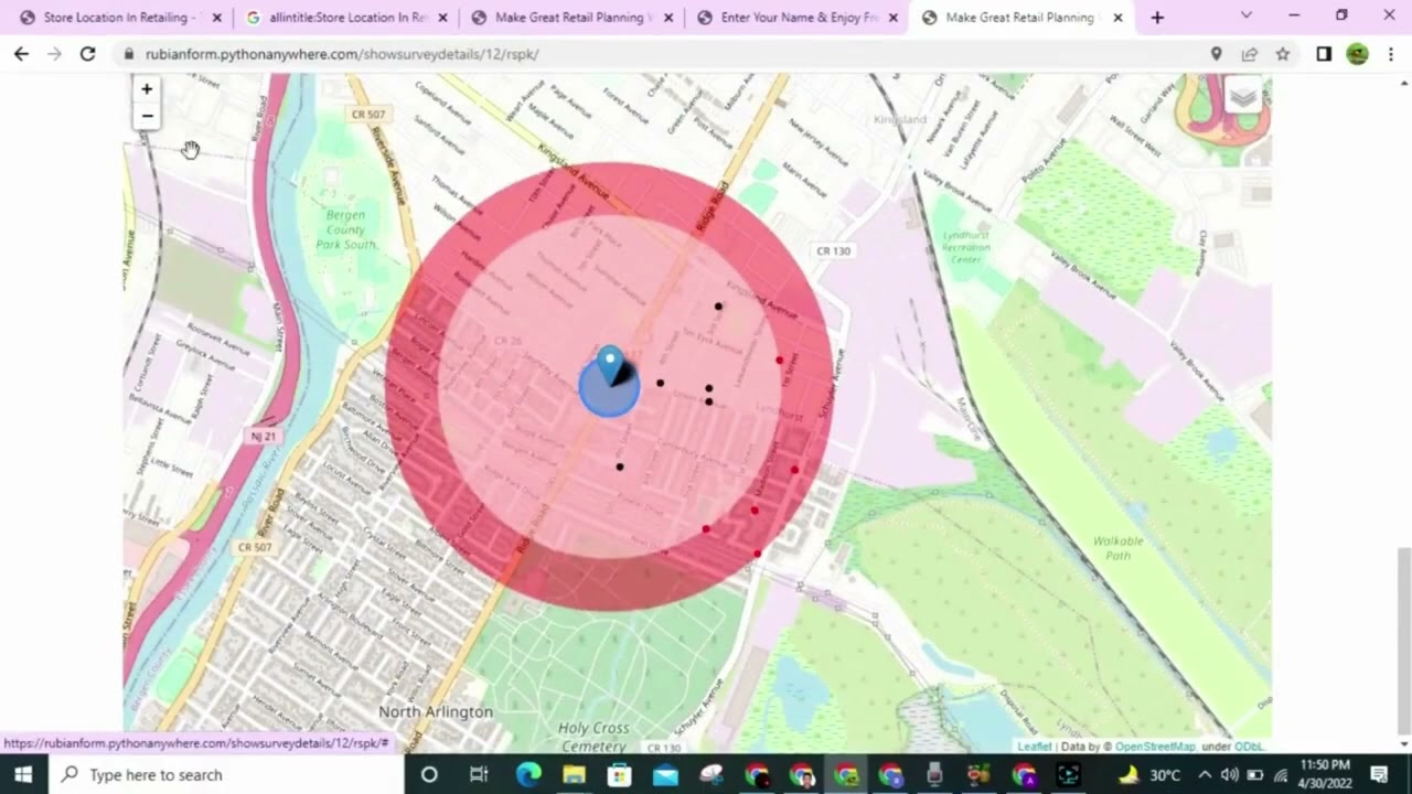 Interactive Map Data Visualization With CSV