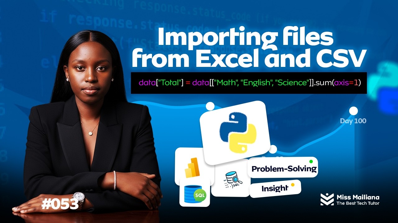 53/100 Days of Data: Importing Datasets in Python | CSV vs Excel + EDA Basics