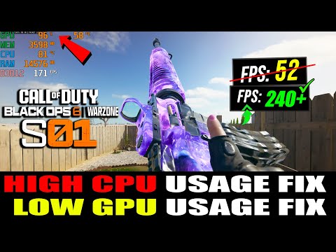 How To FIX High CPU Usage and Low GPU Usage in Warzone (Black Ops 6) (Low FPS) 2025 Guide