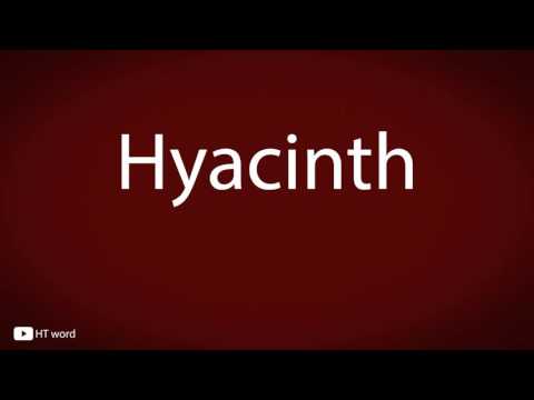 How to pronounce Hyacinth