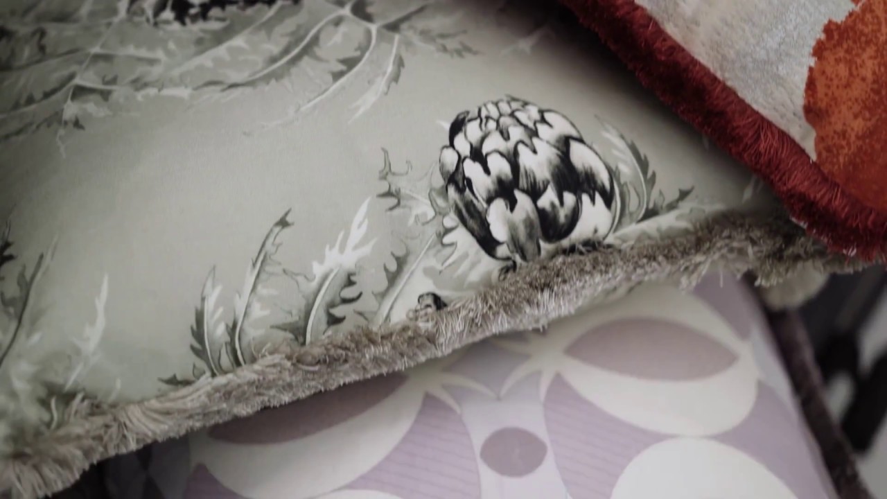 Mix and matching fringed cushions