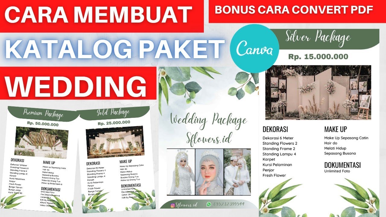 Cara Membuat Pricelist/Katalog Harga  Paket Wedding dan Cara Convert menjadi PDF