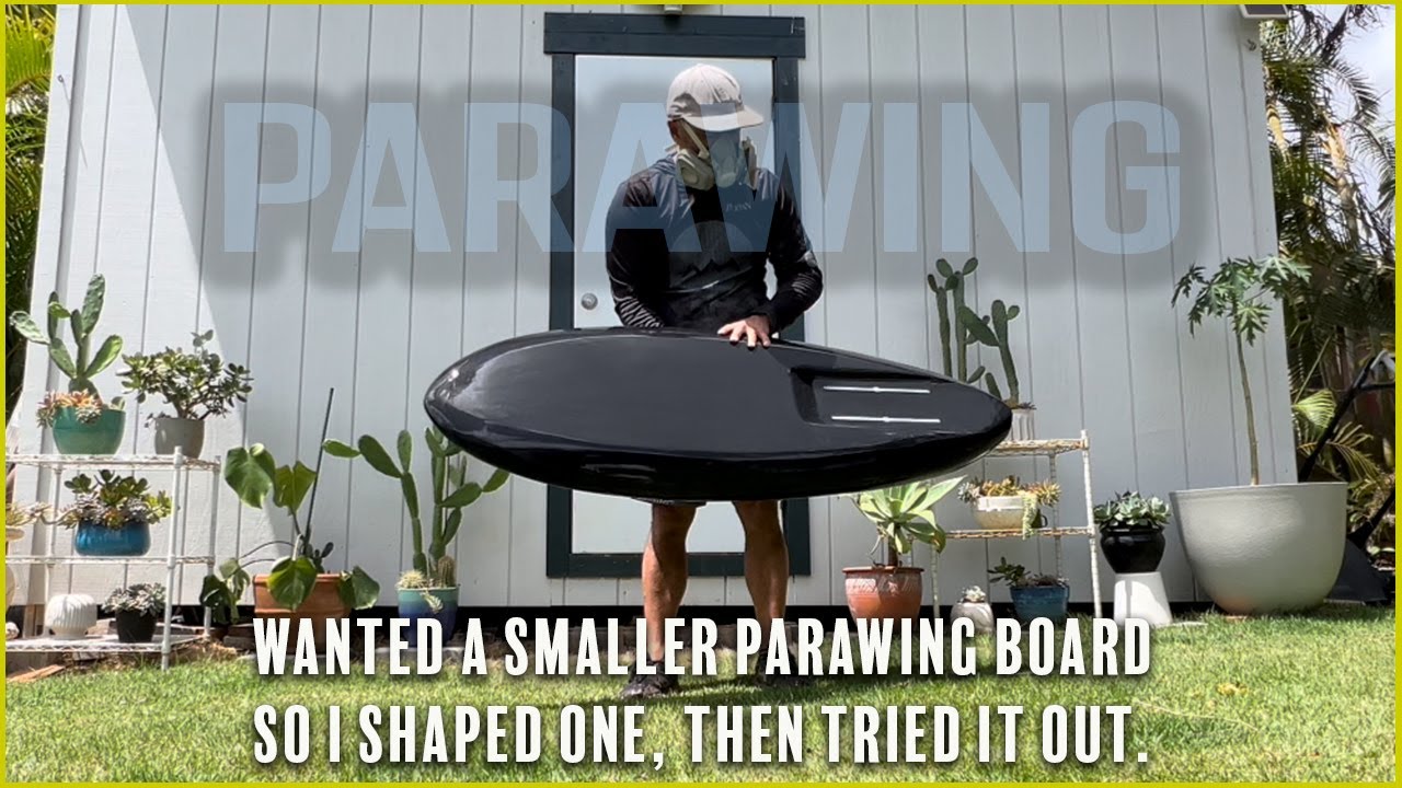 NEW Smaller Parawing Board | Shaping it then riding it