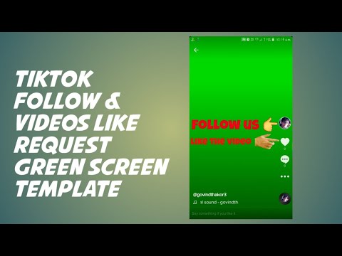 Tiktok follow request green screen template