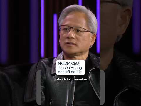 @NVIDIA CEO Jensen Huang discourages 1:1s.
