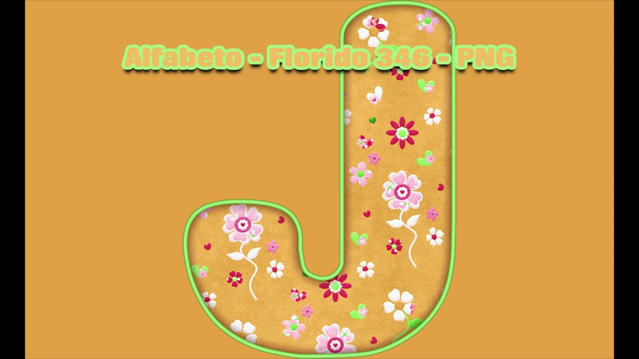 Alfabeto Decorativo  Florido 346  PNG