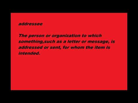 addressee meaning