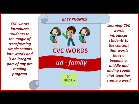 Phonics CVC Words - ud Family #shorts