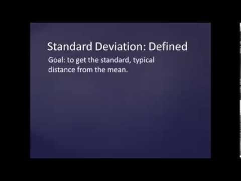 Standard Deviation Defined