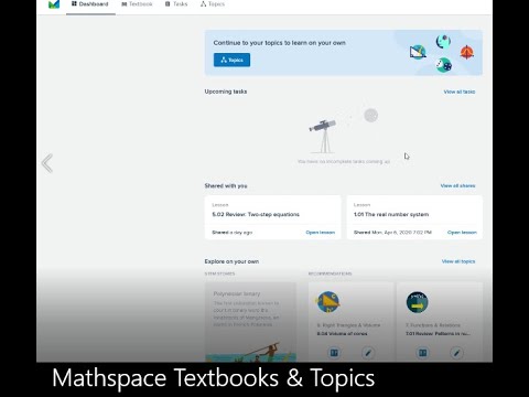 Mathspace Textbooks & Topics