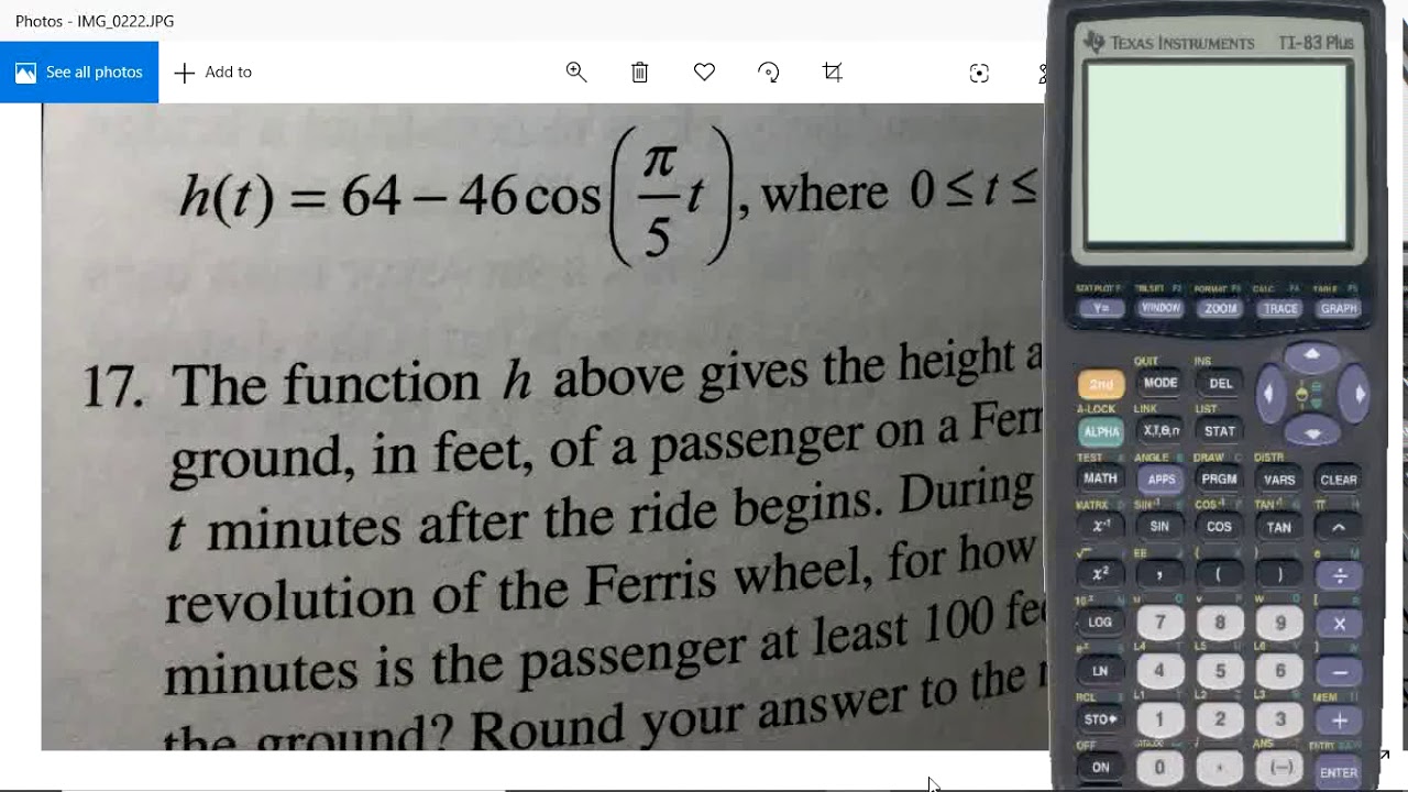 Question 17 PreCalculus CLEP study guide 2018